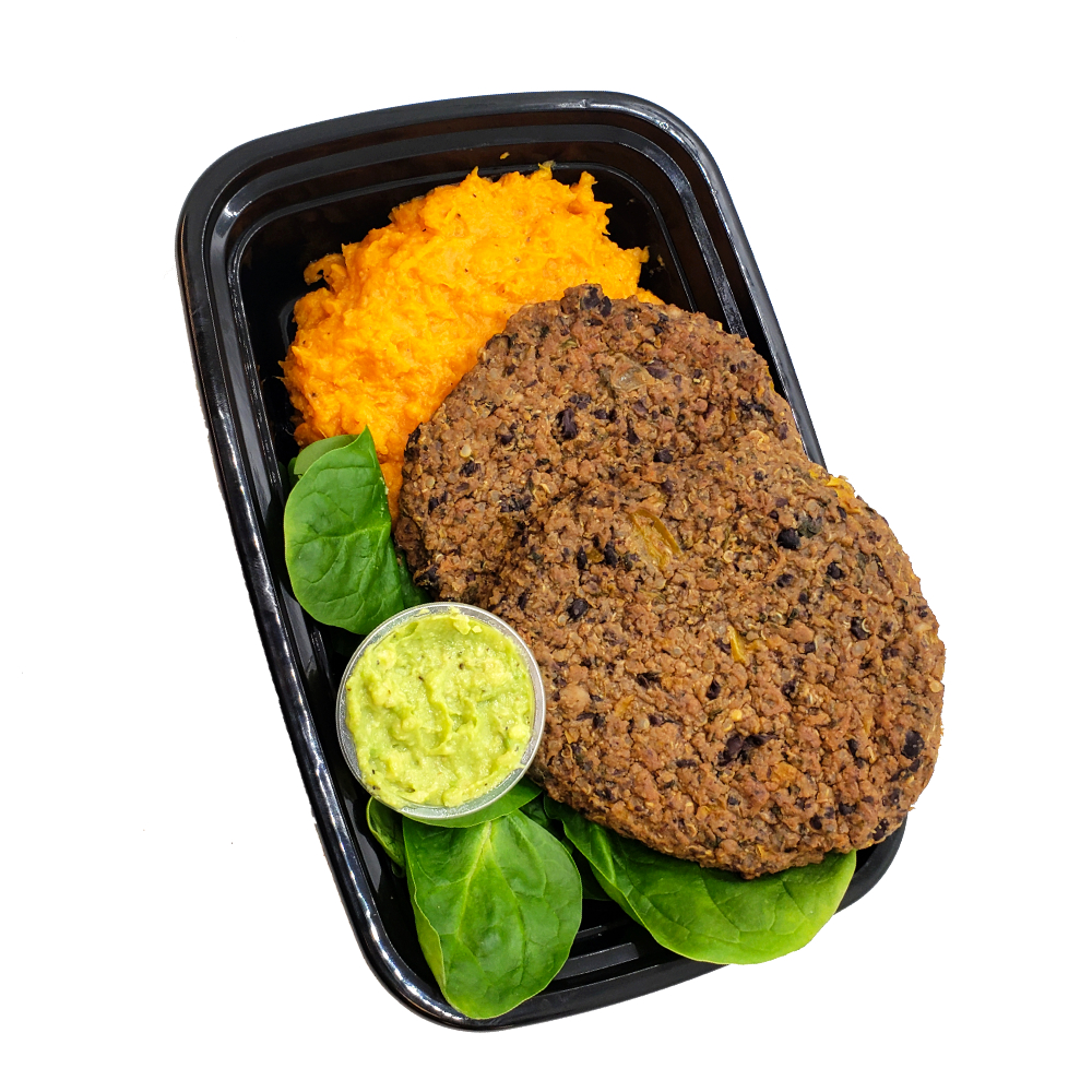 BB Burger over Sweet Mash - HM Meal Prep